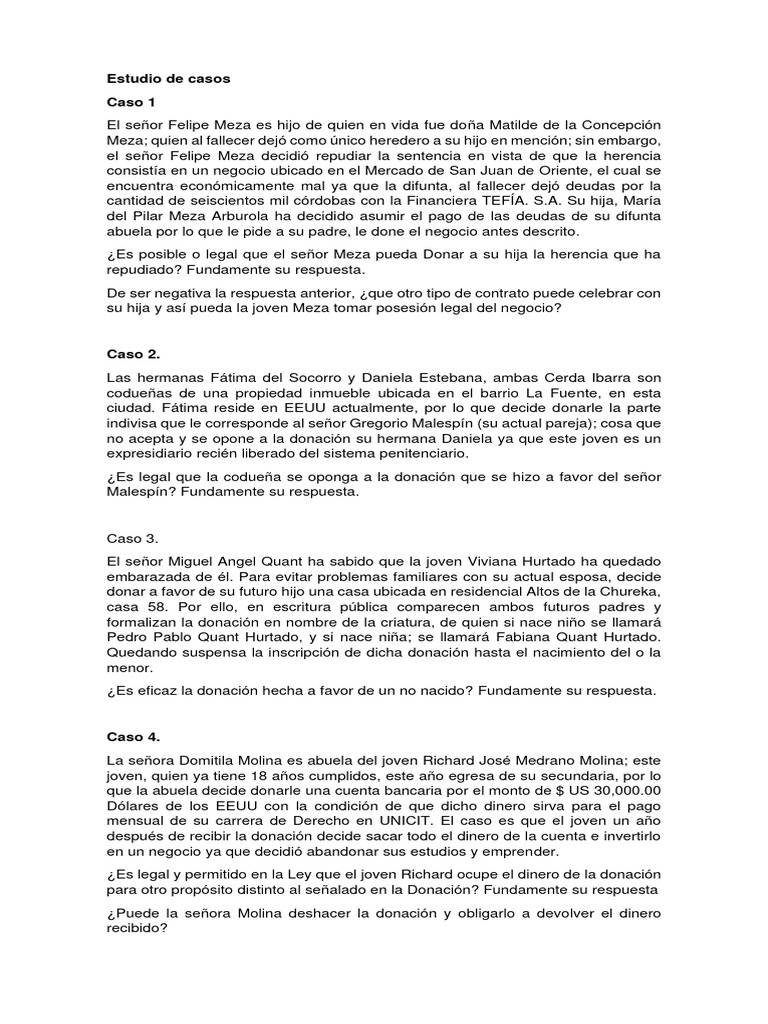 Estudio de Caso1 | PDF | Donación