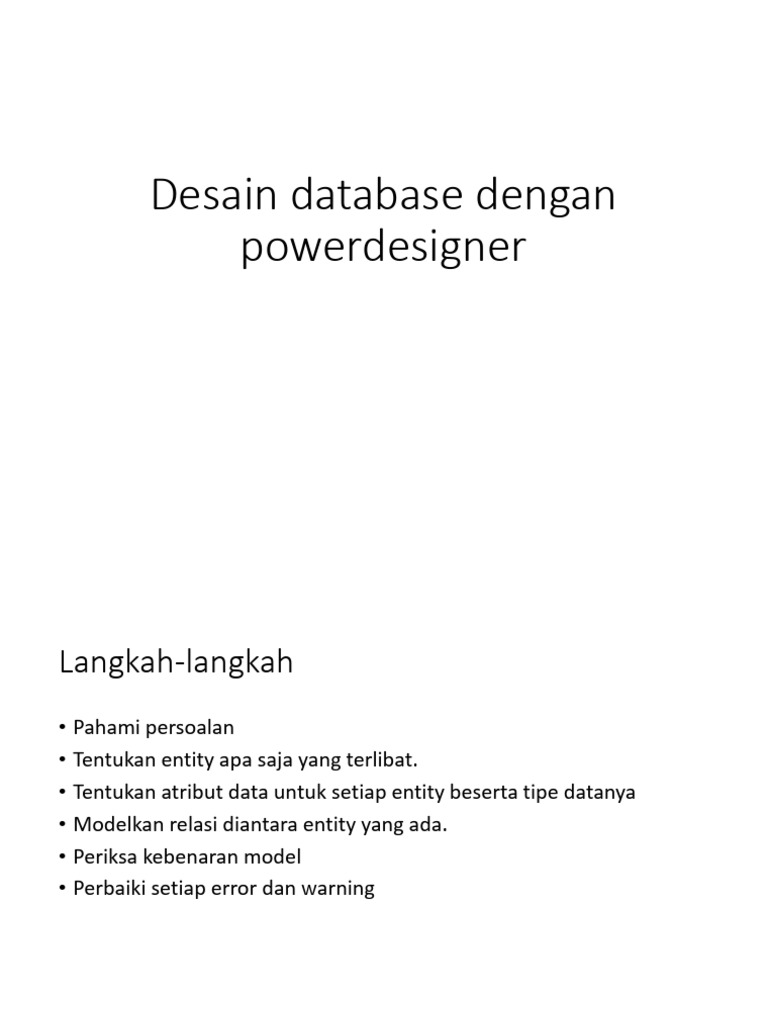 Desain Database dengan PowerDesigner | PDF | Komputer