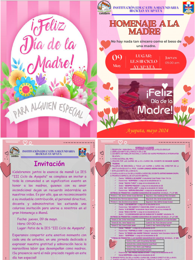 PROGRAMA DIA DE LA MADRE | PDF