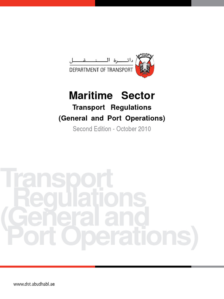 Maritime Sector Transport Regulations (General and Port Operation ...