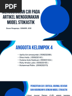 Perbedaan Model Deterministik dan Stokastik | PDF