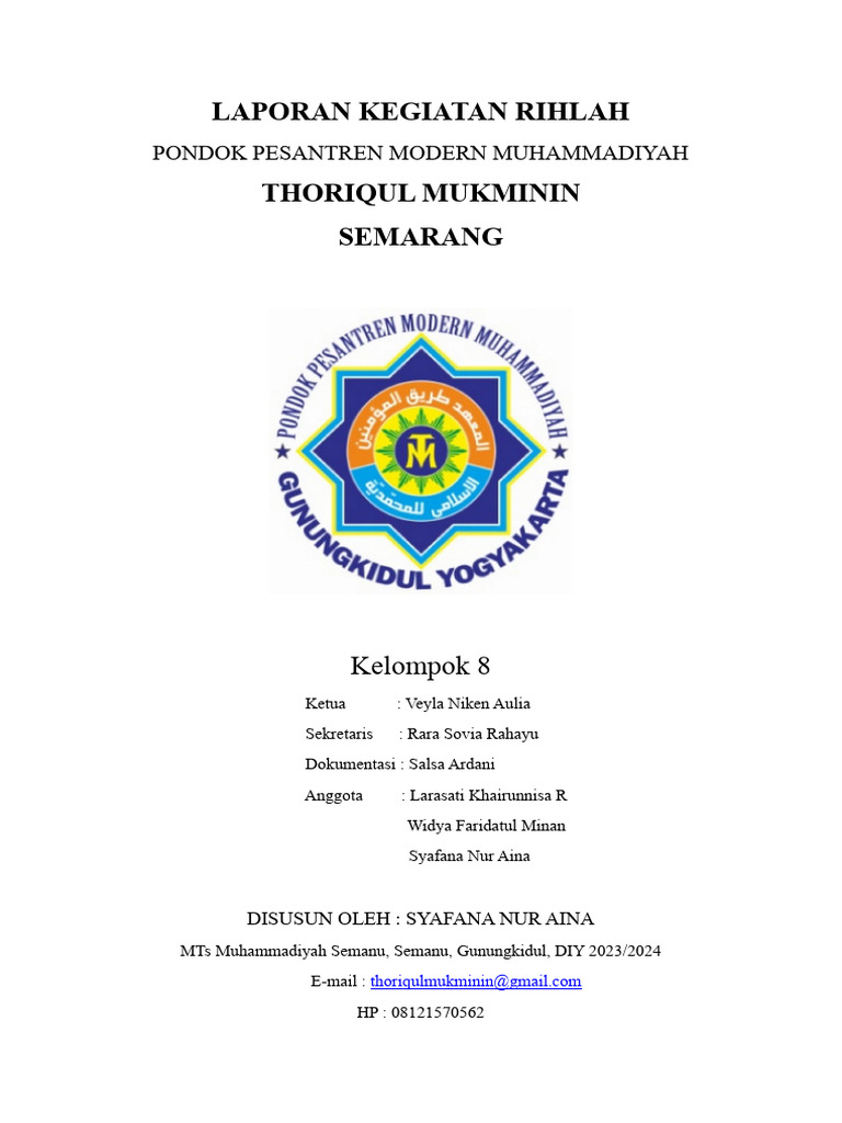 LAPORAN KEGIATAN RIHLAH | PDF