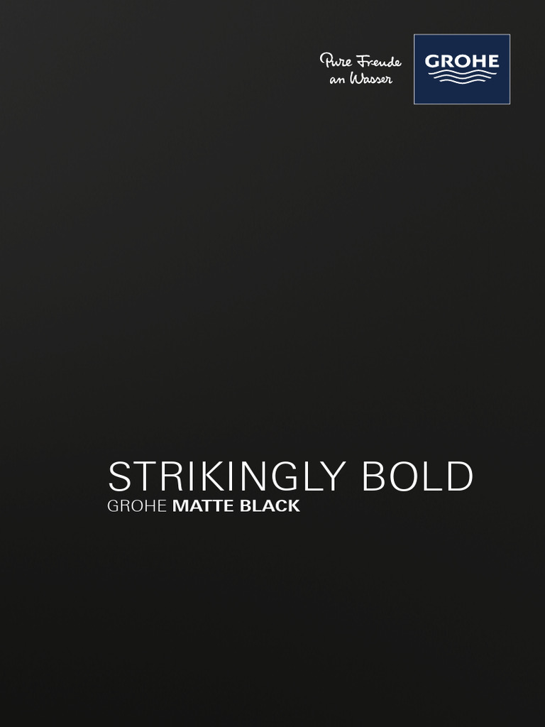 GROHE Matte Black Collection Overview | PDF | Bathroom | Shower