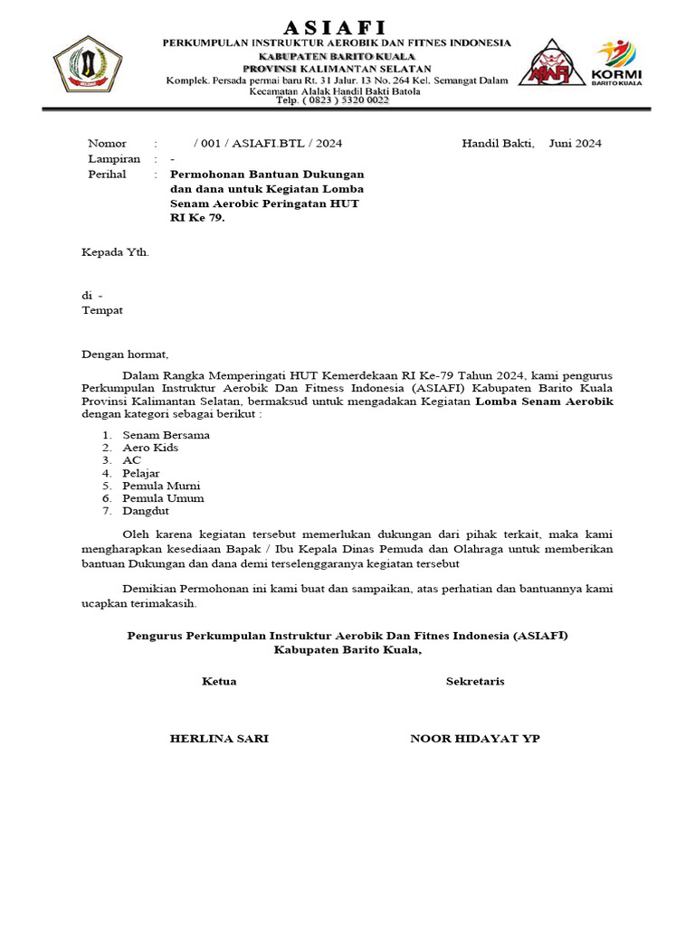 Proposal Asiafi | PDF | Perjalanan