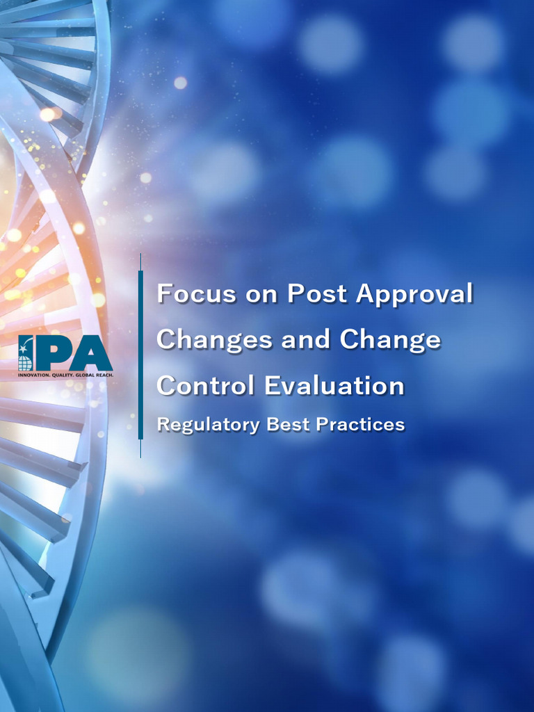 Post-Approval Change Best Practices | PDF | Food And Drug ...