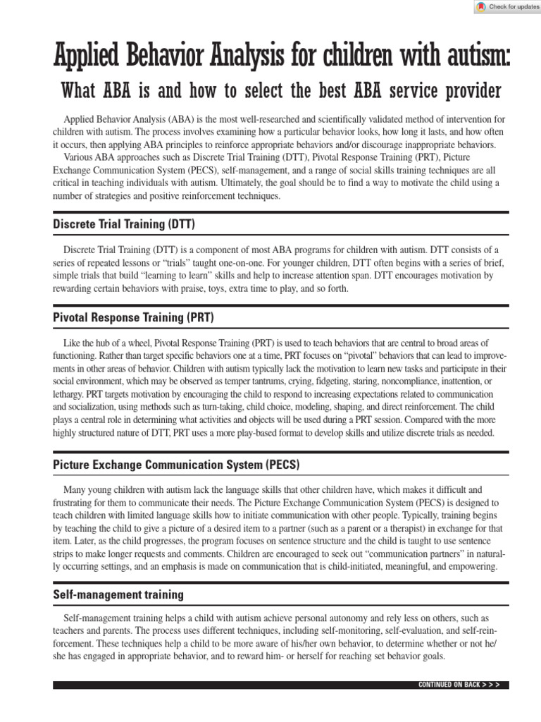 Child Adolescent Behavior - 2010 - Applied Behavior Analysis For ...