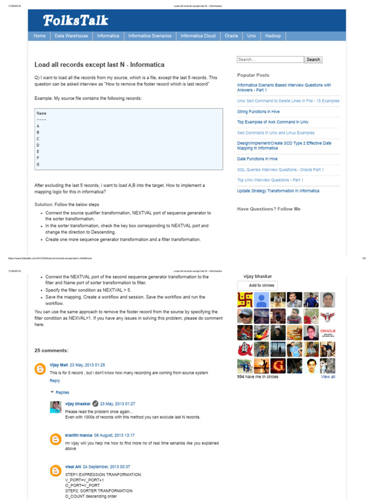 Load All Records Except Last N - Informatica | PDF | Computer Programming | Computer Engineering