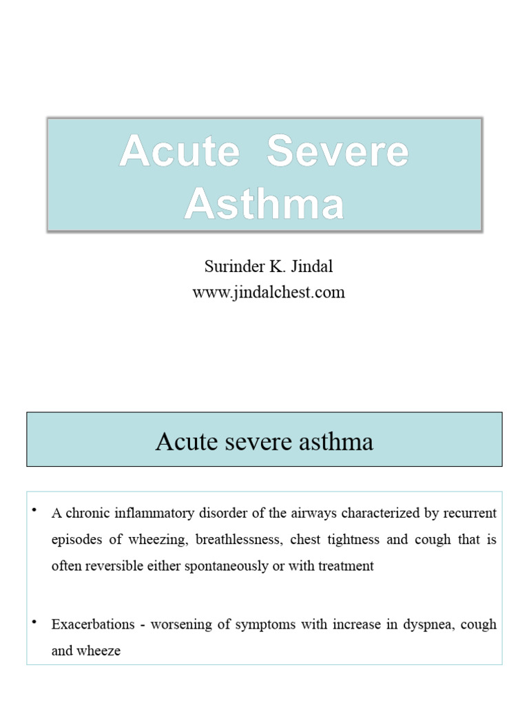 Acute Severe Asthma | PDF | Asthma | Clinical Medicine