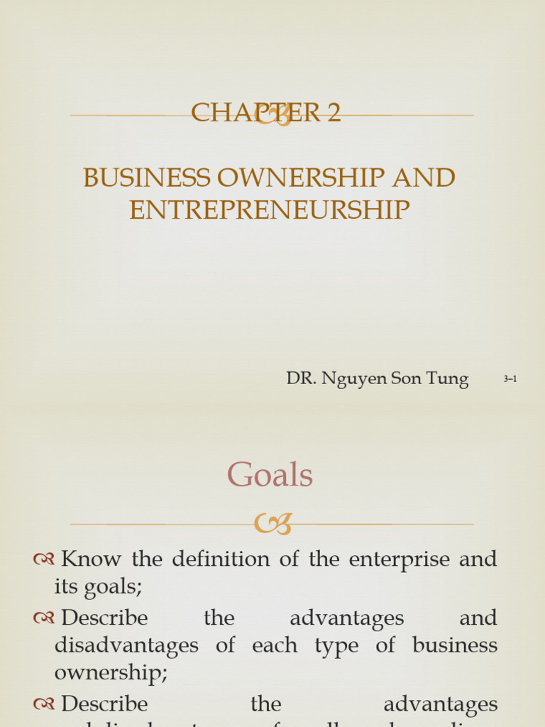 Chapter 2 - Business Ownership and Entrepreneurship | PDF | Franchising ...