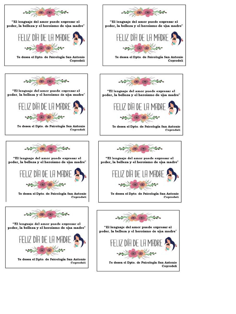 Dia De Las Madres Pdf