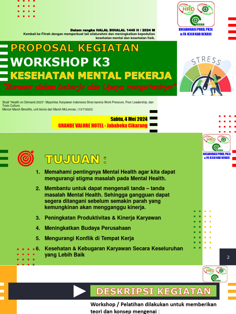 Proposal - Mental Health 4 Mei 2024 - Halal Bihalal | PDF