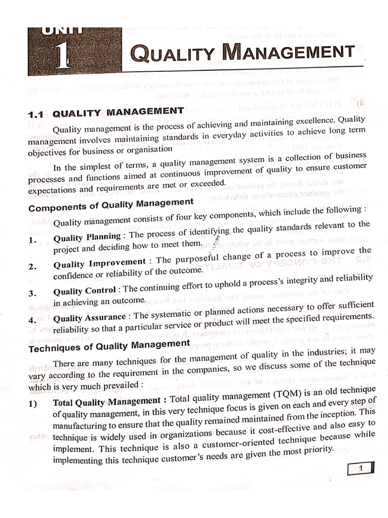 Quality Management | PDF