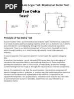 Tan Delta Test - Purpose, Principle, Circuit, Modes and Testing | PDF ...