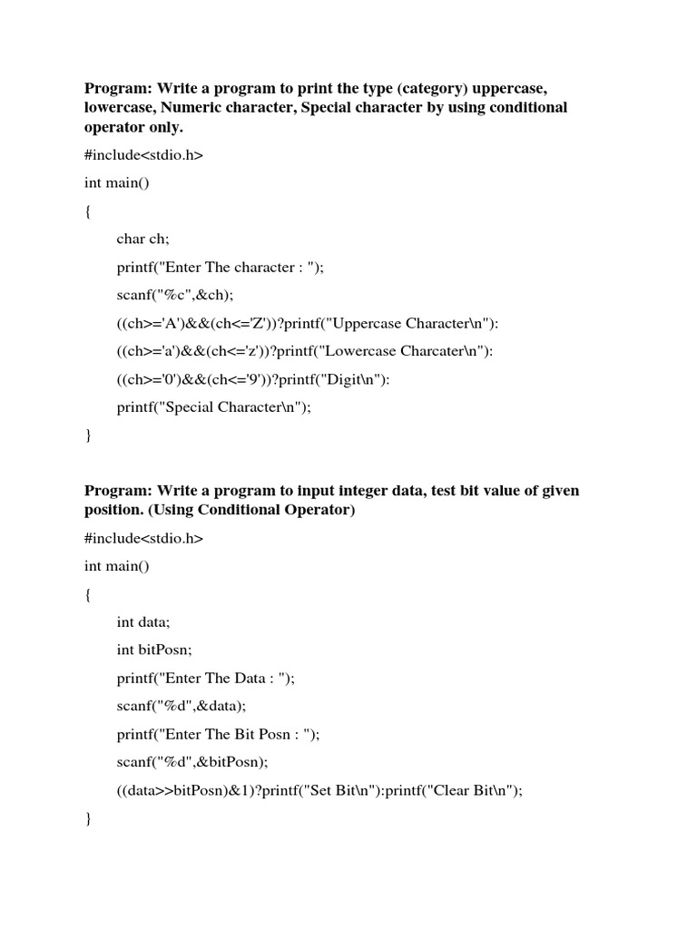 Combined C Questions PDF | PDF | Integer (Computer Science) | Computer Data
