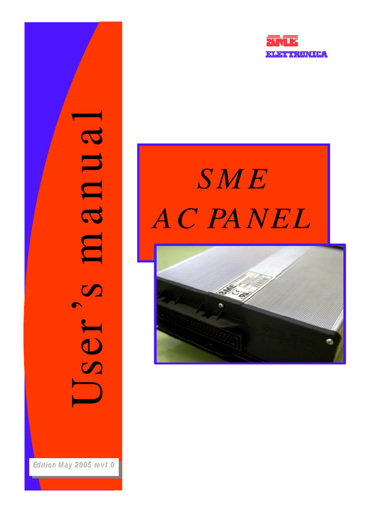 SME AC Panel Manual 052005 En | PDF | Electric Motor | Alternating Current
