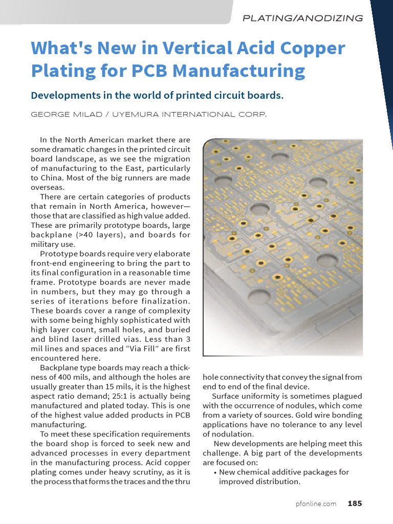Advances in PCB Copper Plating | PDF | Printed Circuit Board ...