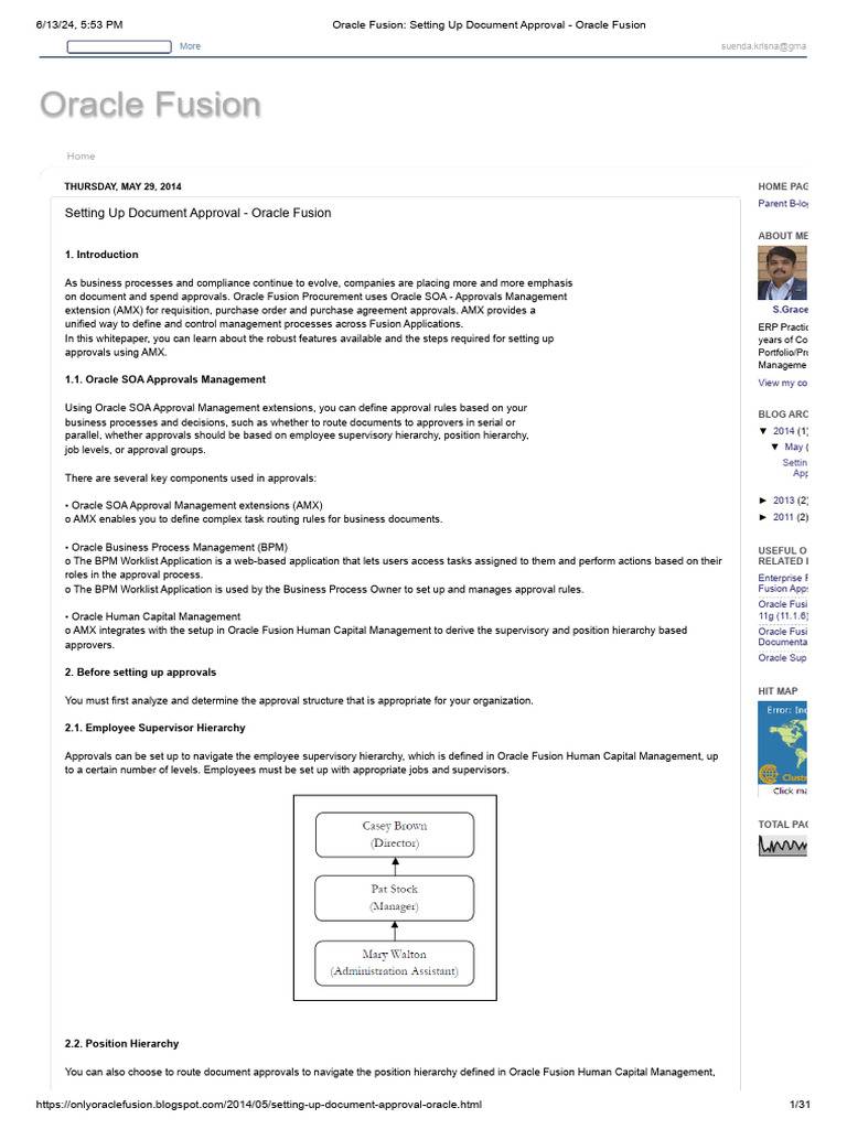 Oracle Fusion Setting Up Document Approval Oracle Fusion Pdf Pl Sql Business Process