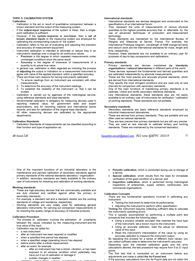 Calibration PLC | PDF | Calibration | Network Topology
