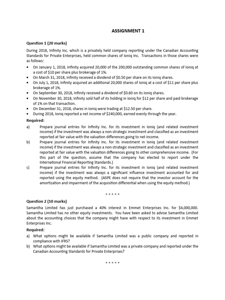 Assignment 1 | PDF | Investing | Dividend