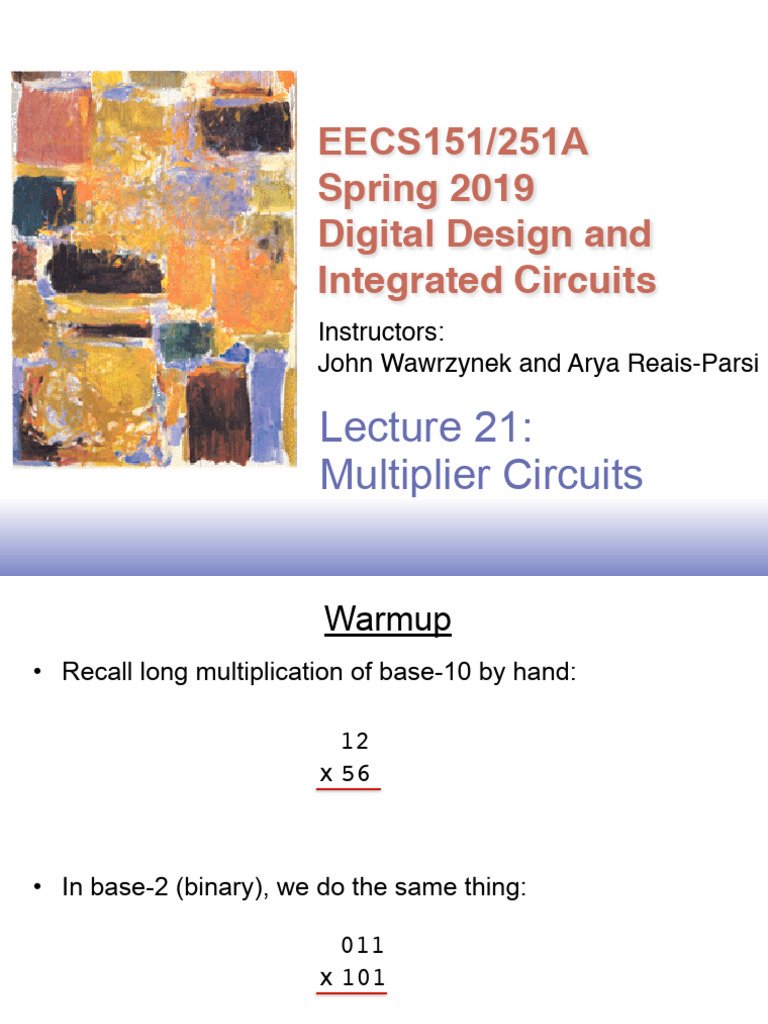 Array Multiplier and Carry Save Multiplier | PDF | Computer Science ...