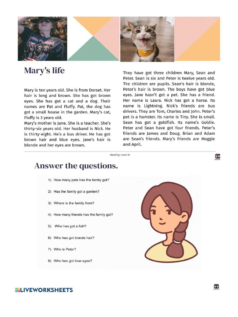 Have Got Reading Comprehension 2 | PDF