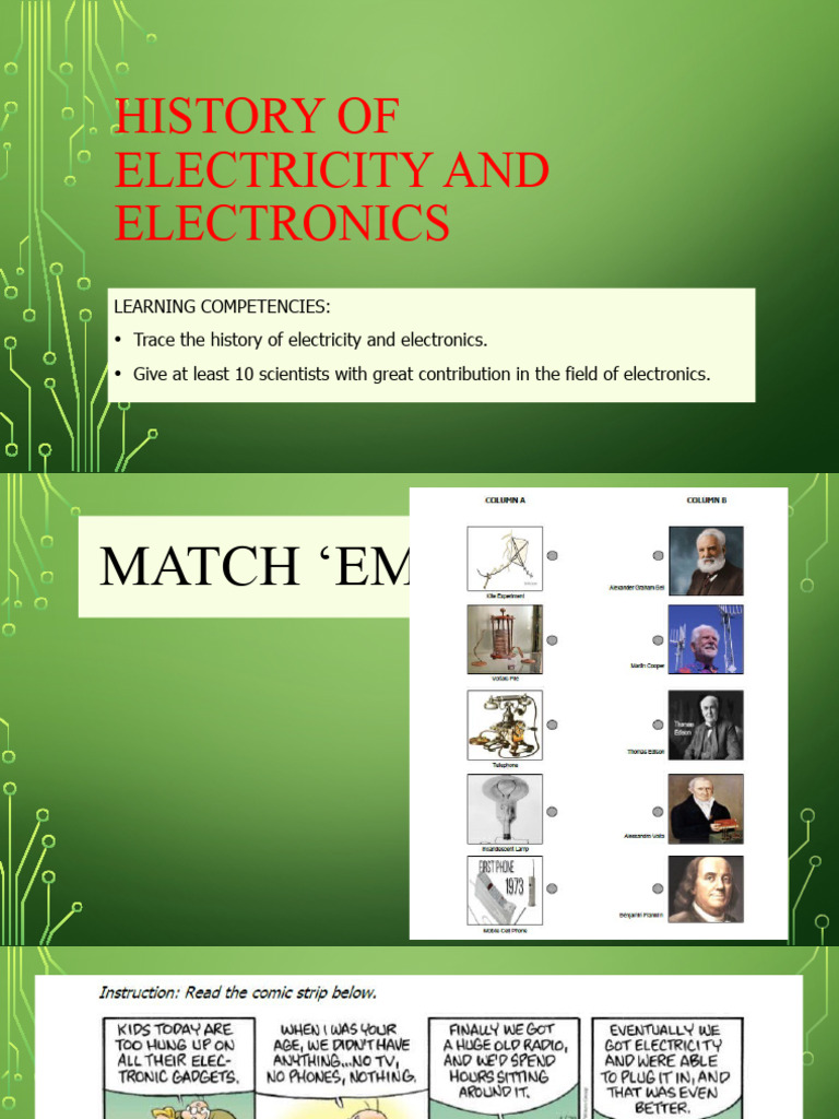 History of Electricity and Electronics | PDF | Science & Mathematics ...