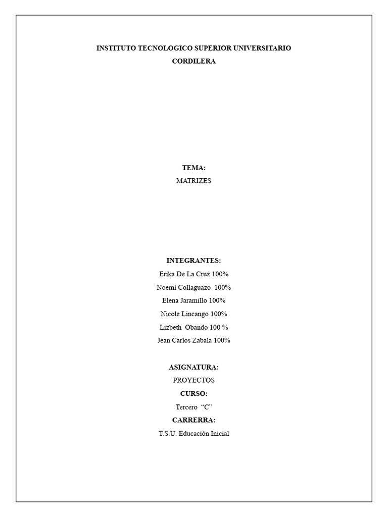 Proyecto Matriz 2 | PDF | Enseñando | Maestros