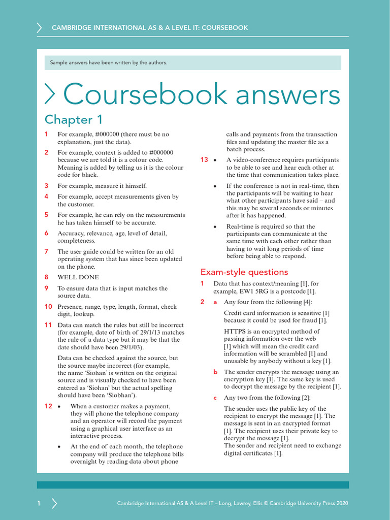 Coursebook Answers Asal It 230823 143744 | PDF | Malware | Mainframe ...