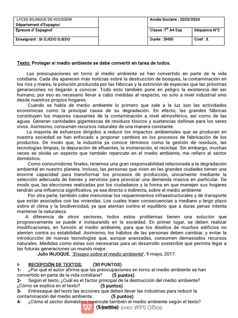 Tle A4 Esp Seq2 | PDF | Entorno natural | Residuos