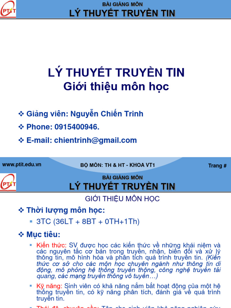 GioiThieuMonHoc LTTT 2022 | PDF