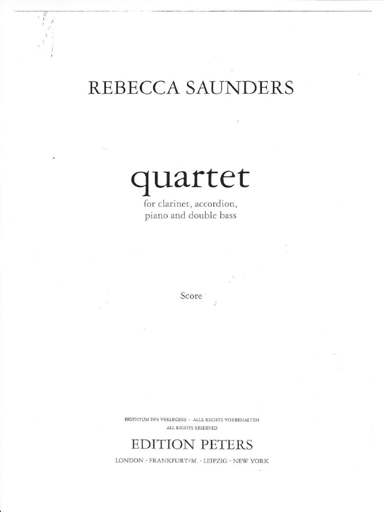 Saunders Quartet | PDF