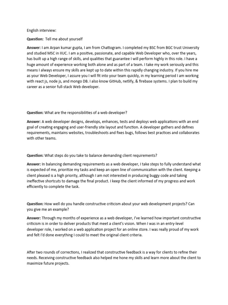 Q&A Interview | PDF
