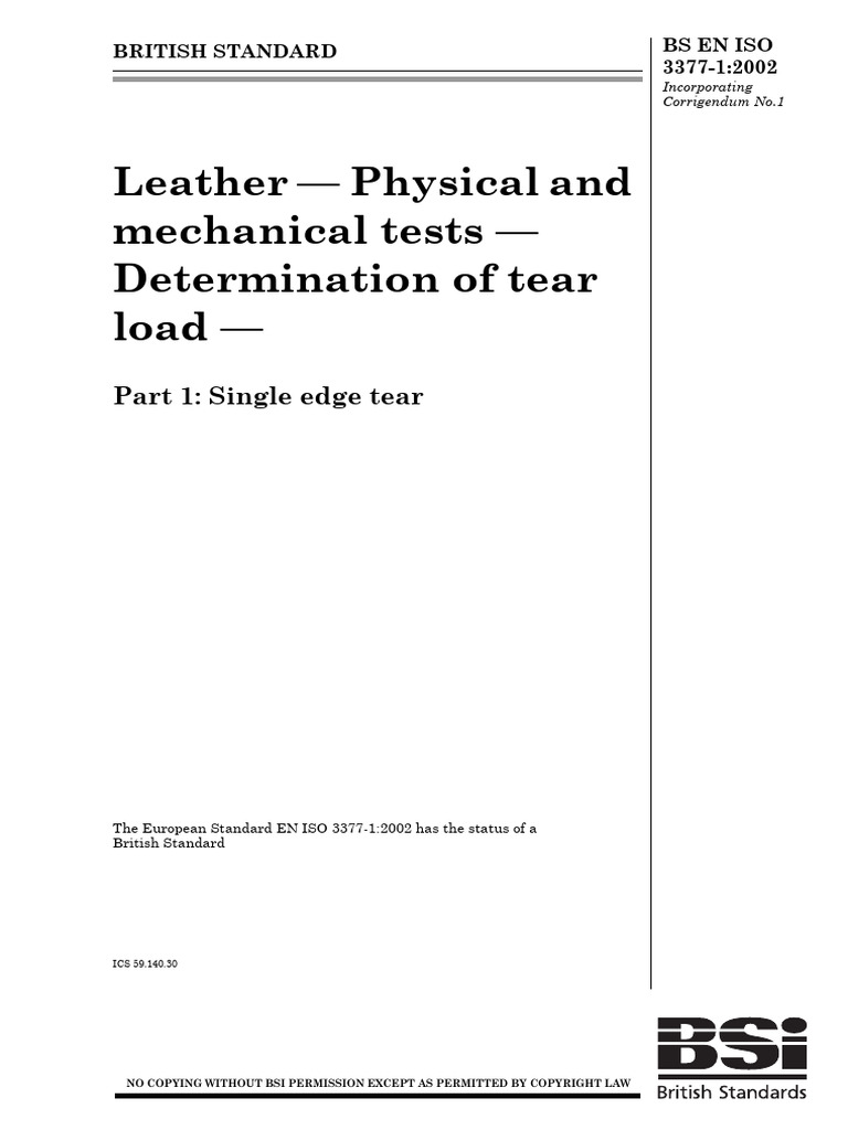 BS en Iso 3377-1-2002 | PDF | International Organization For ...