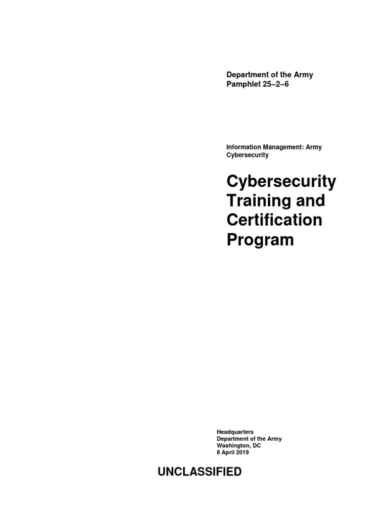 Information Management Army Cybersecurity | PDF | Computer Security ...