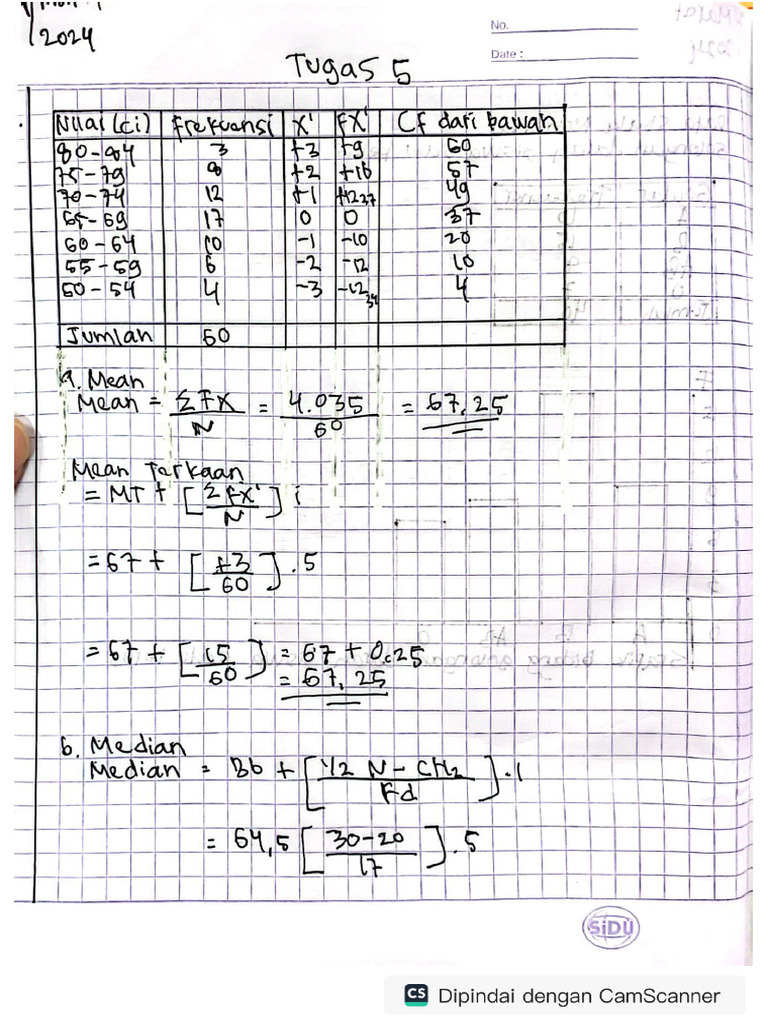 Tugas 5 Statistika Deskriptif | PDF