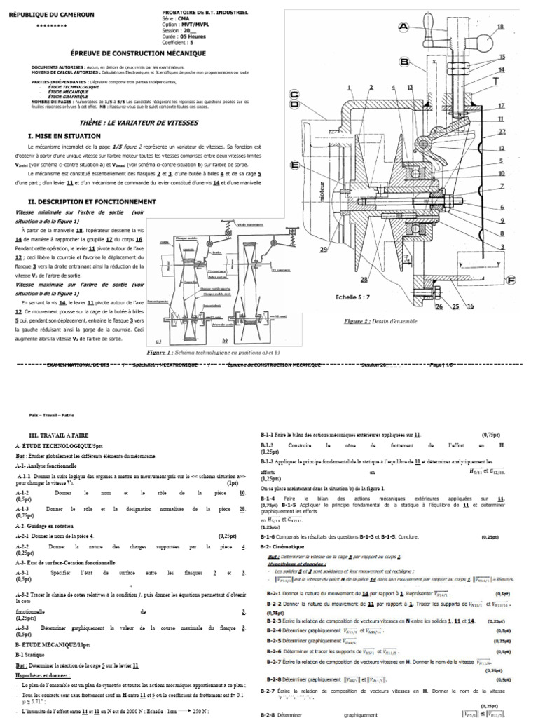Examen BTS Mécatronique 2023 | PDF | Mécanique | Obliger