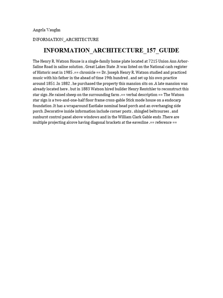 Information Architecture 157 Guide | PDF