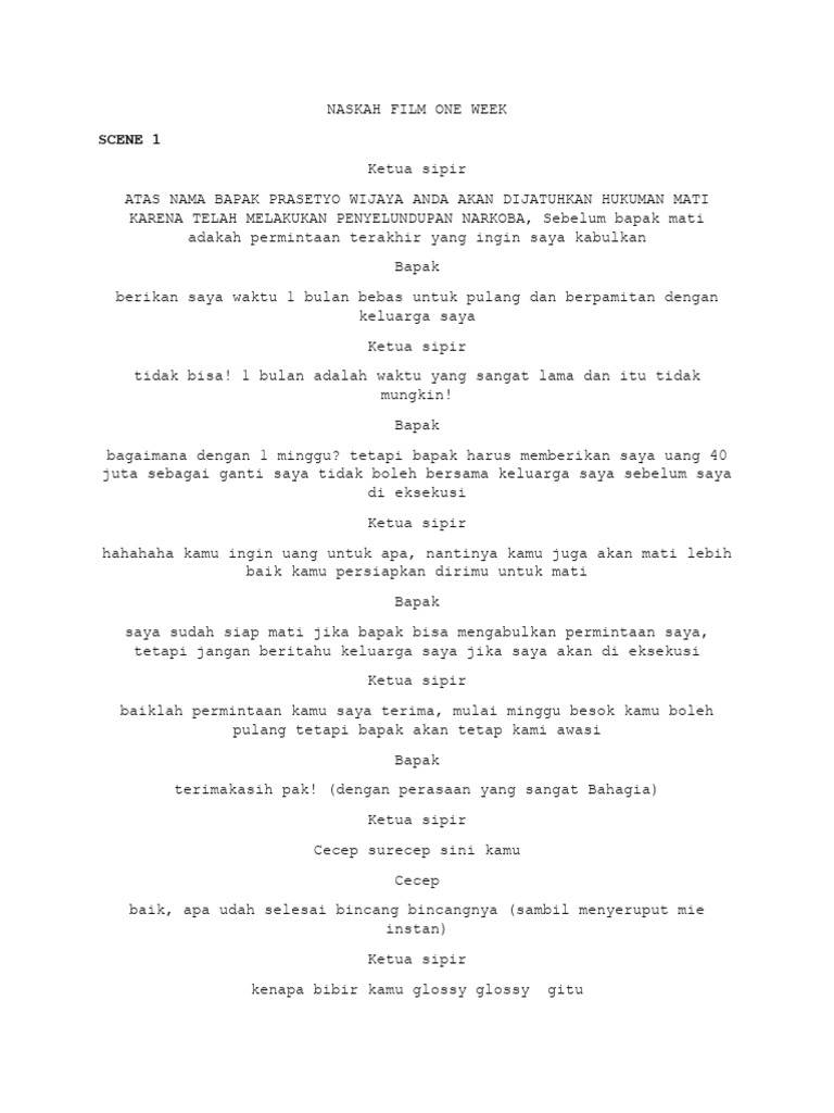 Baru Revisi Format Naskah - Film - Mau - Bolam | PDF