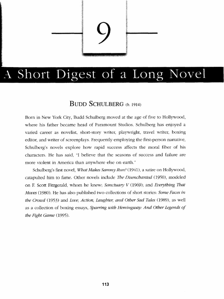 A Short Digest' of A Long Novel | PDF | Language Arts & Discipline