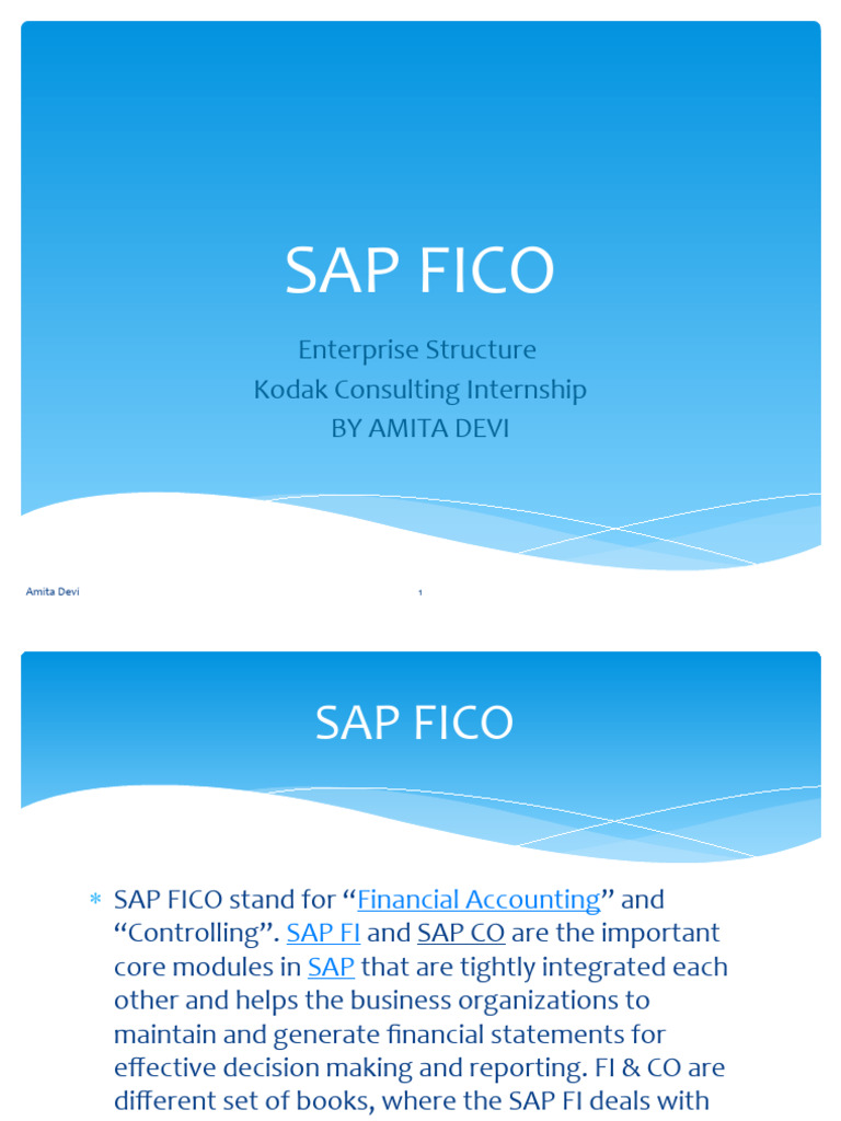 SAP FICO Enterprise Structure Overview | PDF | Accounting | Business
