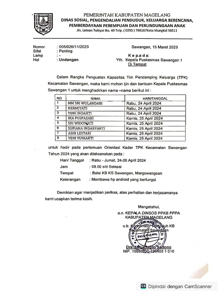 Undangan Pkm 1 | PDF