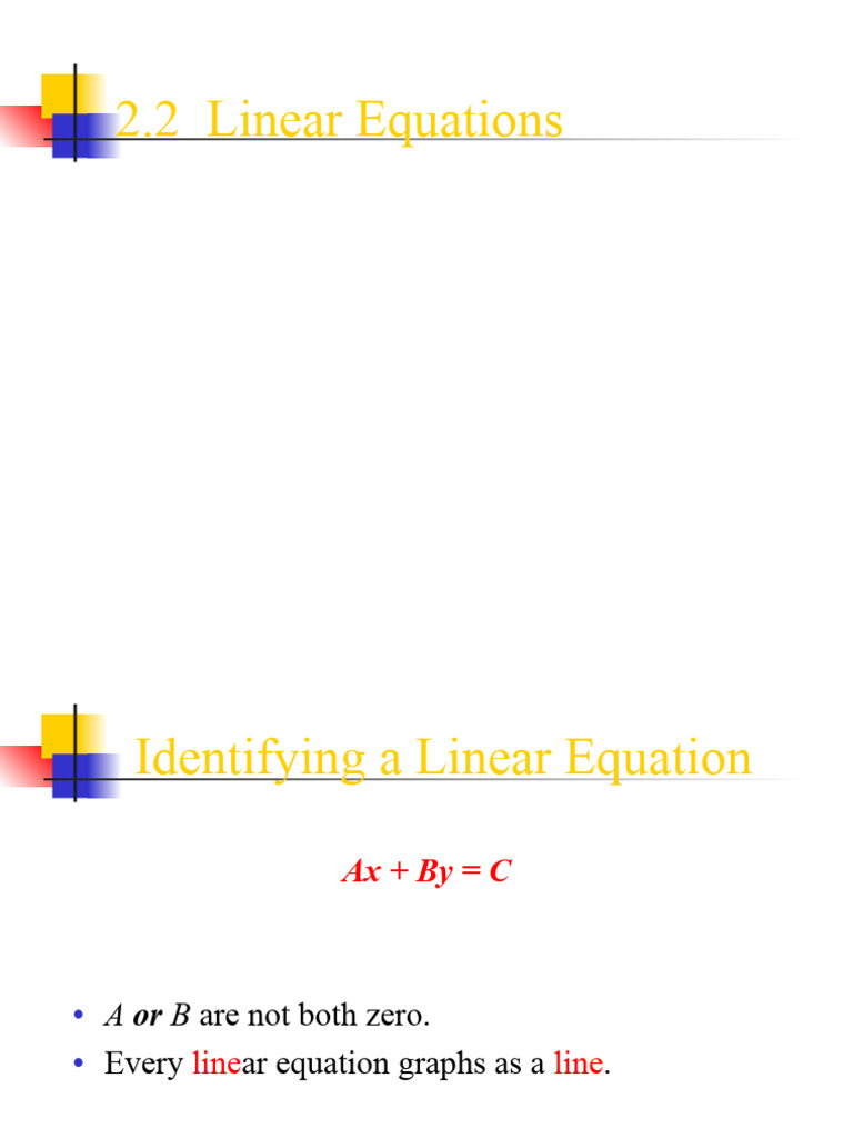 Linear Equations | PDF