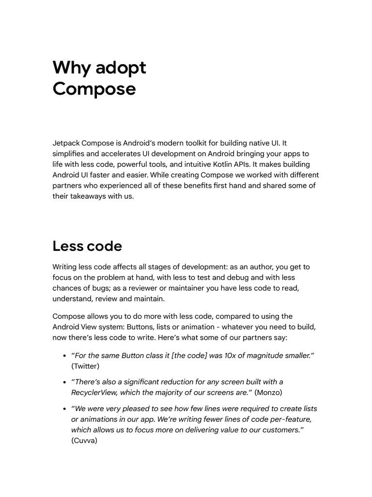 Jetpack Compose: Simplify Android UI | PDF | Android (Operating System) | Mobile App