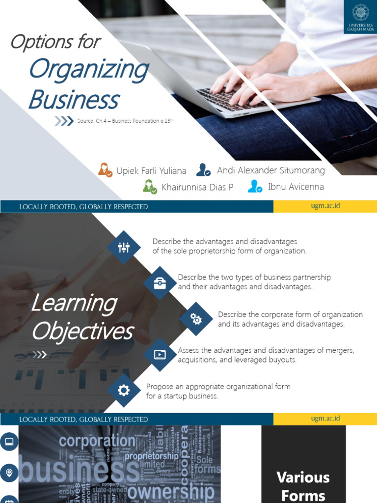 CH 4 - Options For Organizing Business EDIT by DIAS - G7 - LO 1-3 | PDF ...