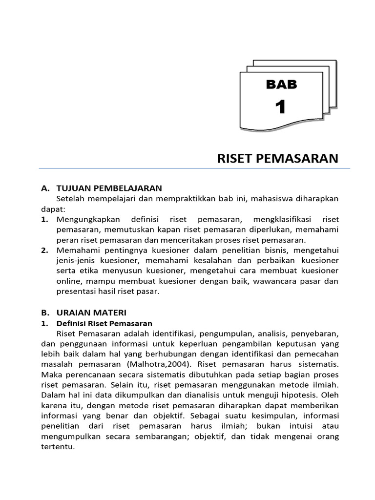 Modul Riset Pemasaran dan Strategi Bisnis | PDF