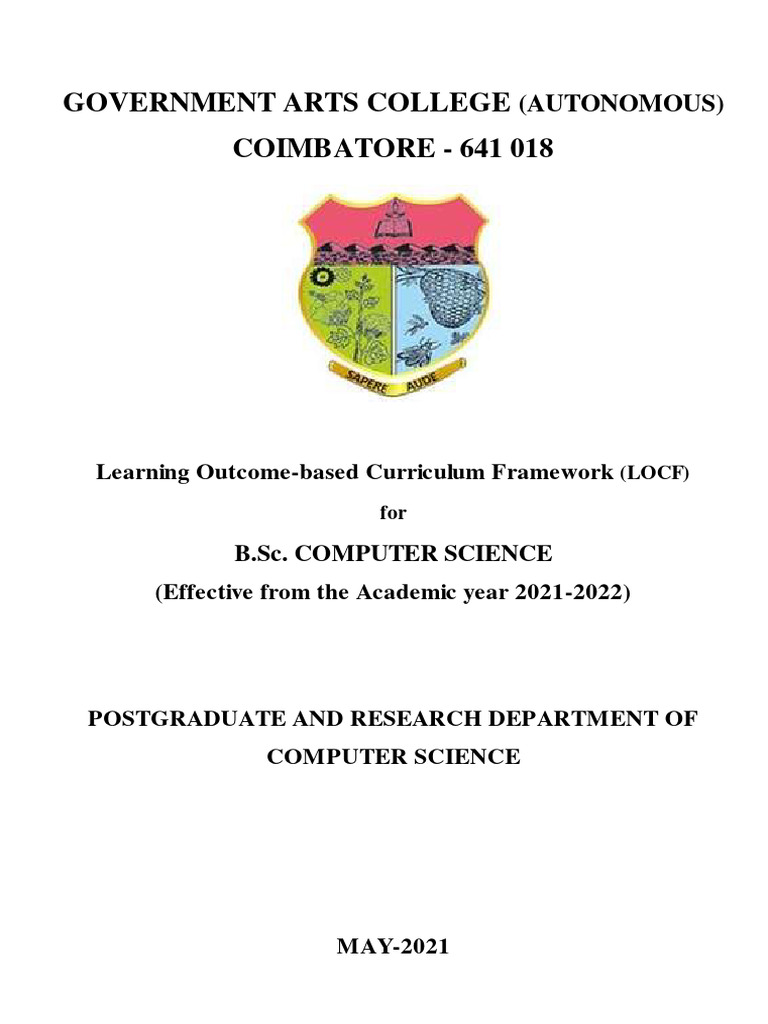 CS UG Syllabus 2021 (13 03) Onwards | PDF | Computer Science | Science