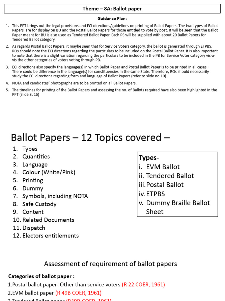 V5 Th08A Ballot Paper | PDF | Elections | Evaluation Methods