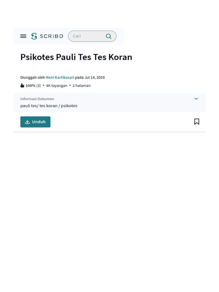 Psikotes Pauli Tes Tes Koran - PDF | PDF