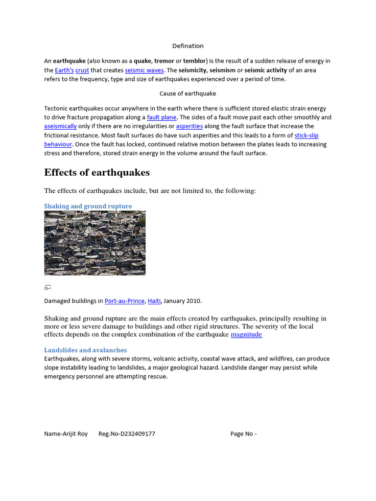 km word | PDF | Earthquakes | Drought