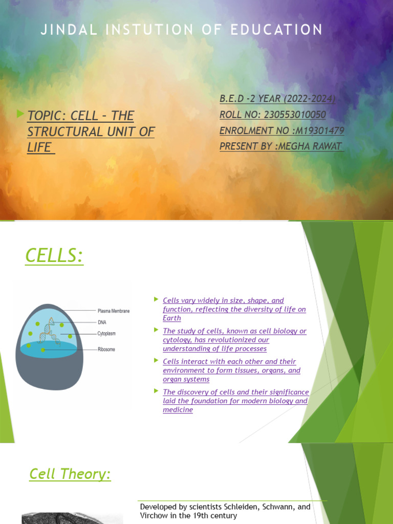 Base On Cell Strutural Unit of Life | PDF | Cell (Biology) | Cell Membrane